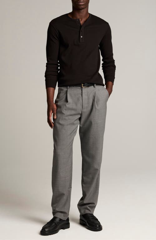 VINCE ribbed long sleeve henley